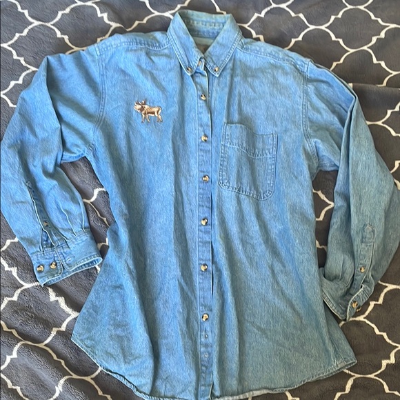 Urban Outfitters | Shirts | Vintage Moose Denim Shirt | Poshmark